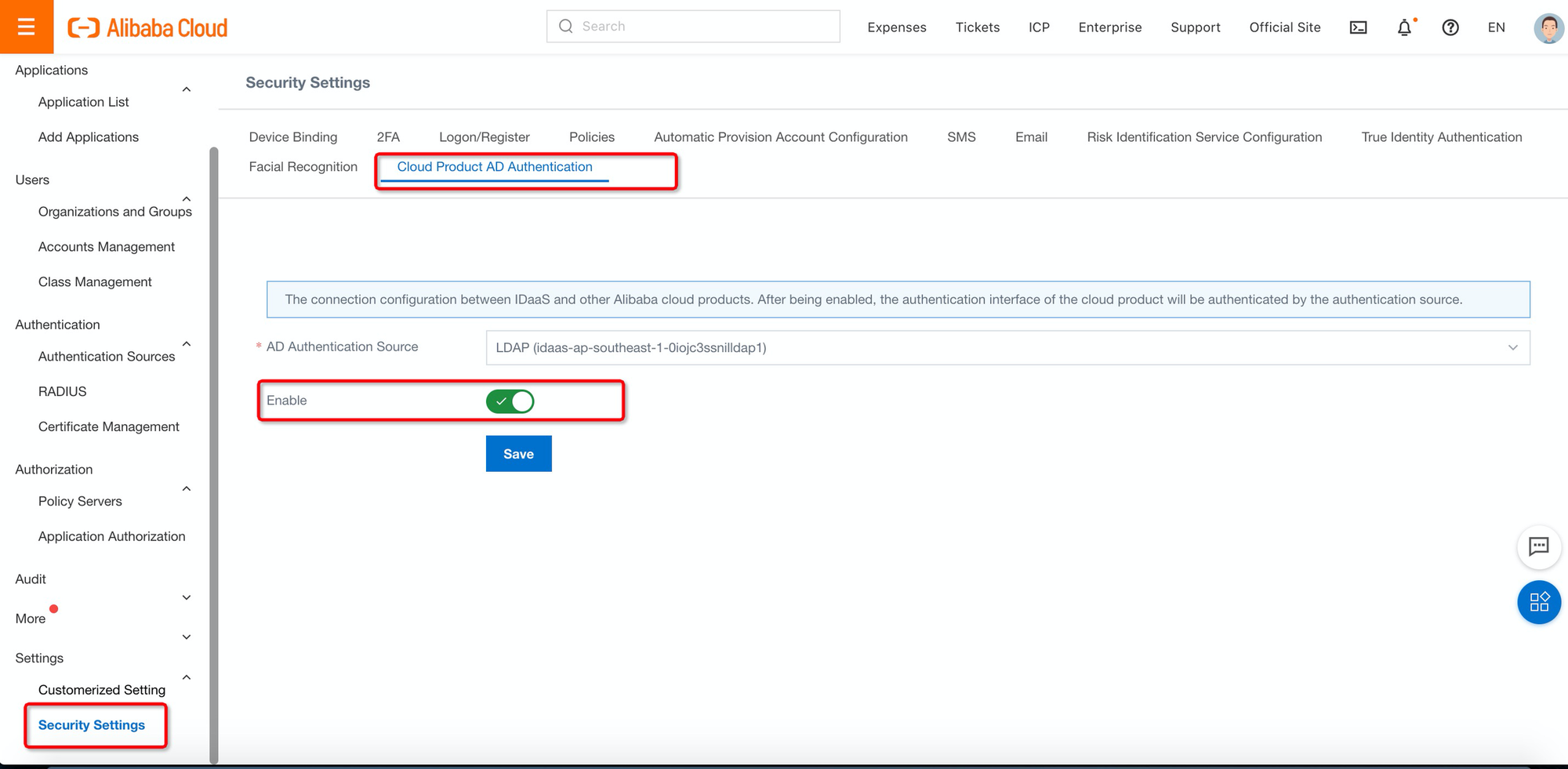 Alibaba Cloud IDaaSを使ってVPN Gatewayに2要素認証を導入してみた｜クラウドテクノロジーブログ｜ソフトバンク
