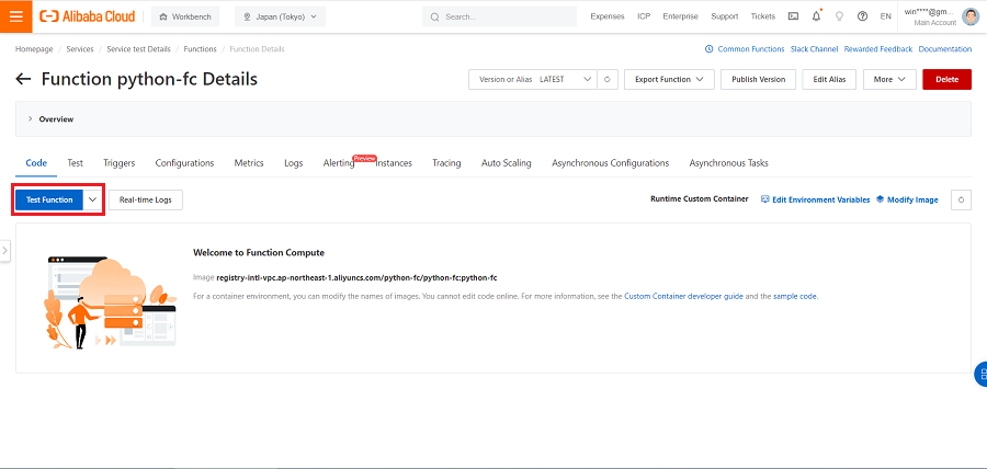 Alibaba Cloud の Custom Container Function を使ってみました｜クラウドテクノロジーブログ｜ソフトバンク