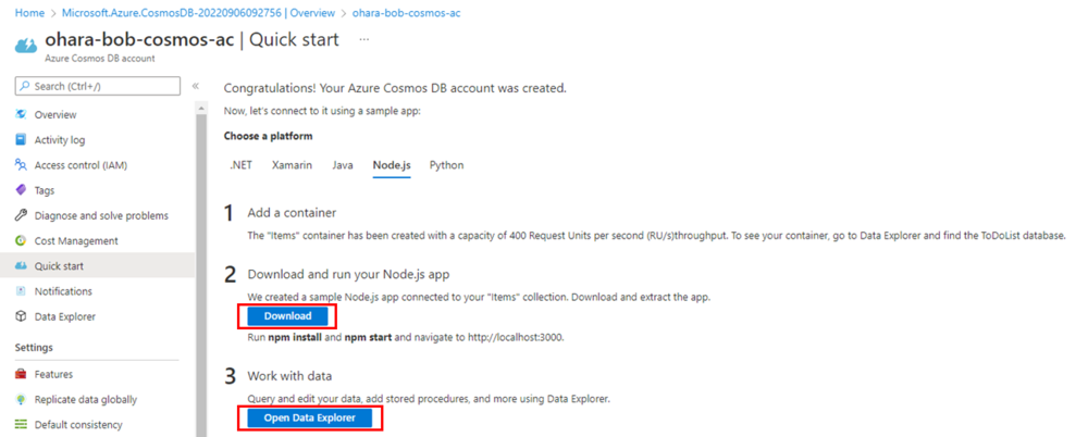 初心者でもできる、Azure CosmosDBとPython or Node.jsで始めるRESTful APIサービス構築方法｜クラウドテクノロジーブログ｜ソフトバンク