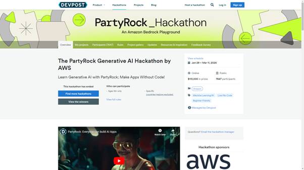 AWSの生成AIアプリ開発プラットフォーム「PartyRock」でハッカソンに挑戦してみた｜クラウドテクノロジーブログ｜ソフトバンク